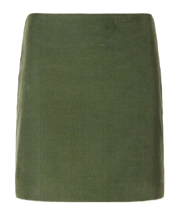 BLAZÉ MILANO Coci Cotton-corduroy Mini Skirt - Green