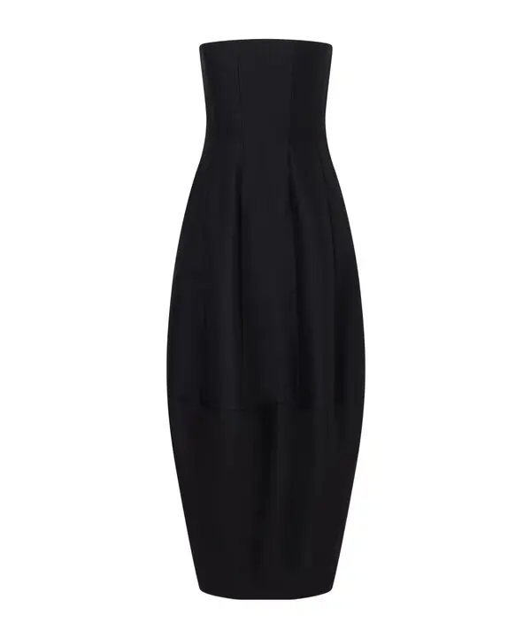Khaite Stela" Strapless Midi Dress