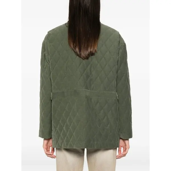 BLAZÉ MILANO Clelia" Matelassé Corduroy Jacket With Contrasting Collar