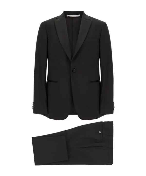Pal Zileri Long-sleeved Blazer And Trousers Set - Black