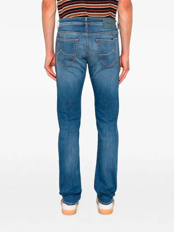 Jacob Cohen Faded Straight-leg Jeans