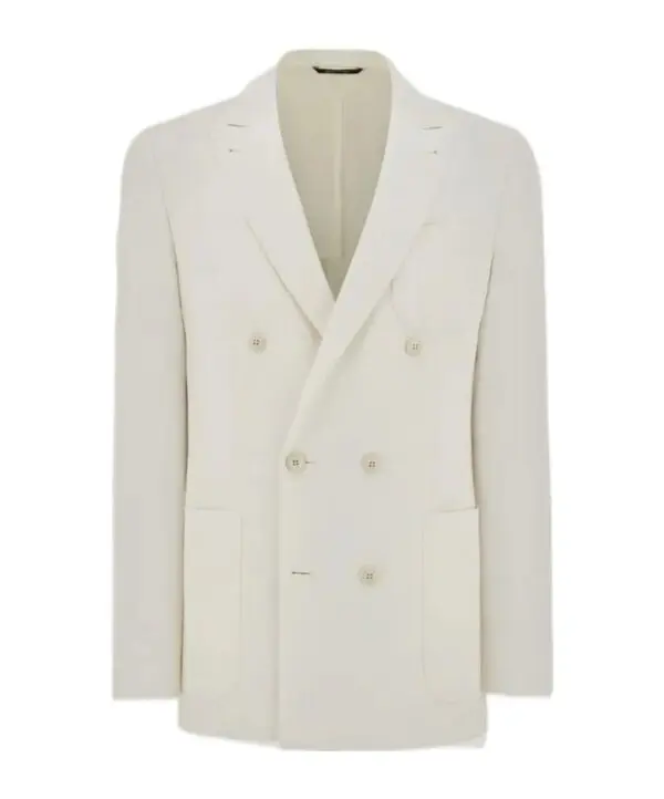 Canali Double Breasted Jacket - White
