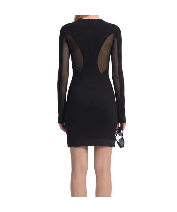 Attico Sheer Panel Mini Dress