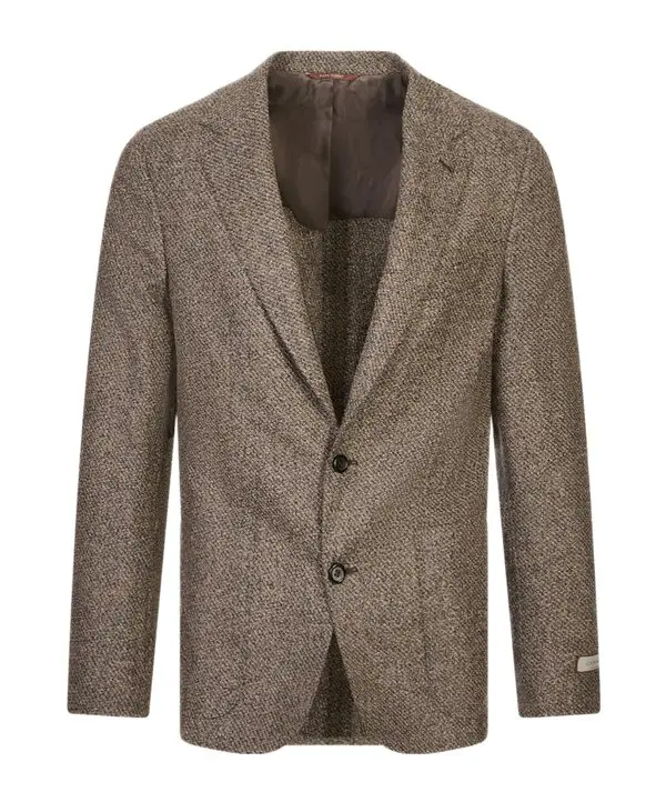 Canali Single-breasted Blazer - Brown