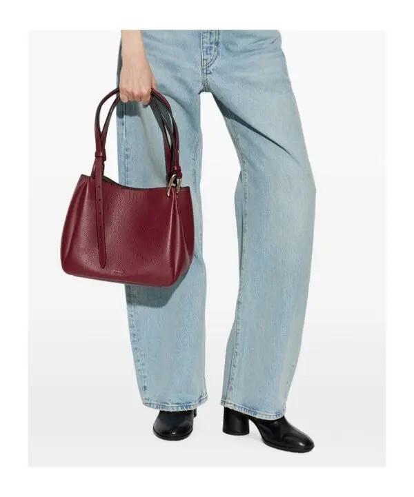 Furla Grained Leather Shoulder Bag