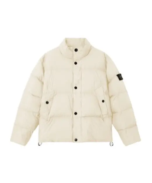 Stone Island Down Jacket With Wind Resistance And Anti-drop - Ivory