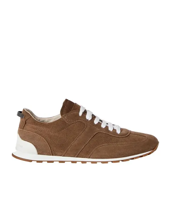 Brunello Cucinelli Suede Lace-up Sneakers - Caramel