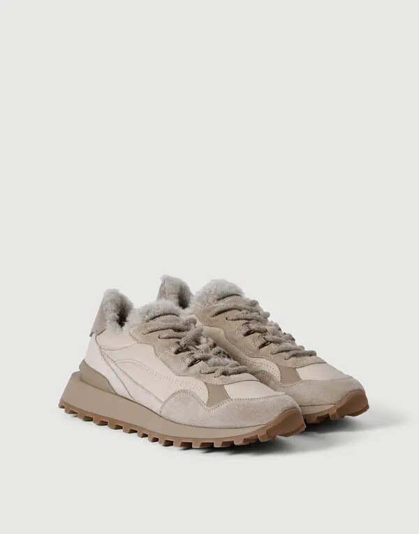 Brunello Cucinelli Shearling-lined Monili Sneakers