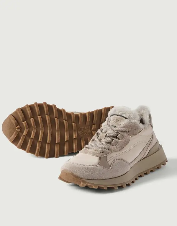 Brunello Cucinelli Shearling-lined Monili Sneakers