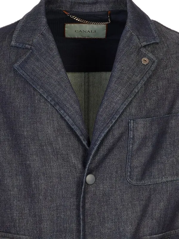 Canali Long-sleeve Denim Jacket