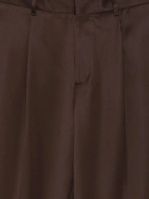 LARDINI Pleated Straight-leg Trousers