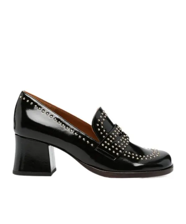 Chie Mihara Stud-embellished Leather Loafers