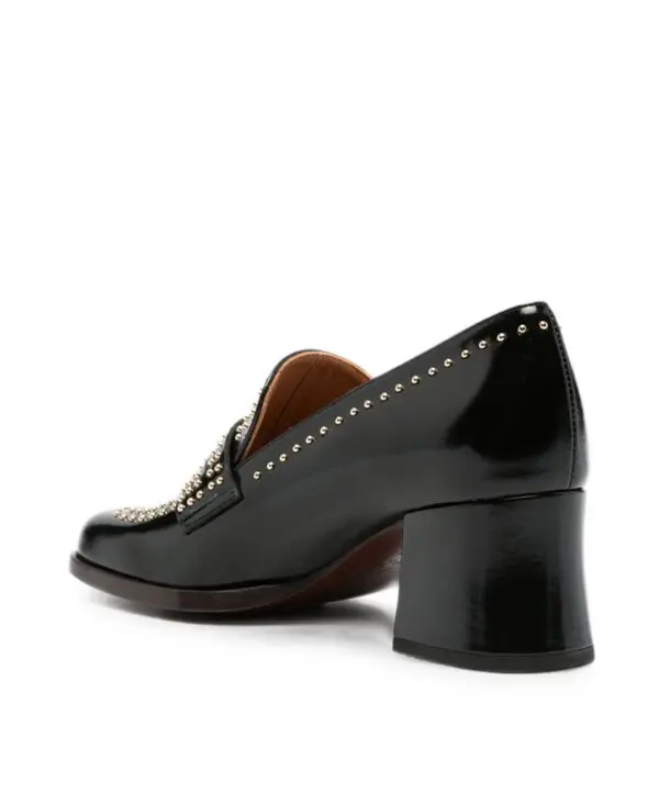 Chie Mihara Stud-embellished Leather Loafers