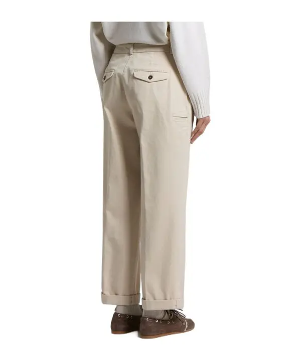 Peserico Pleated Turn-up Trousers