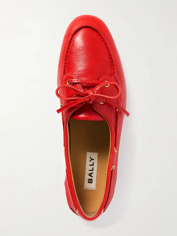 Bally Pathy Leather Boat Shoes