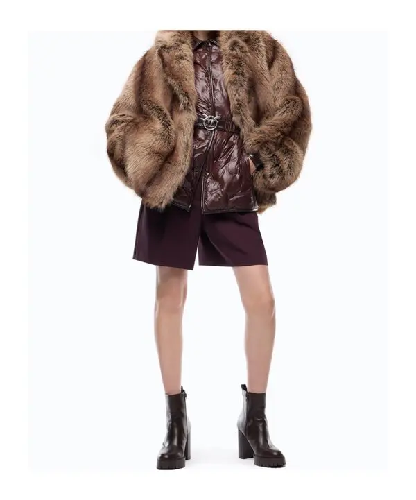 Pinko Fur-look Caban