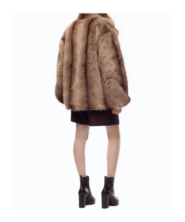 Pinko Fur-look Caban