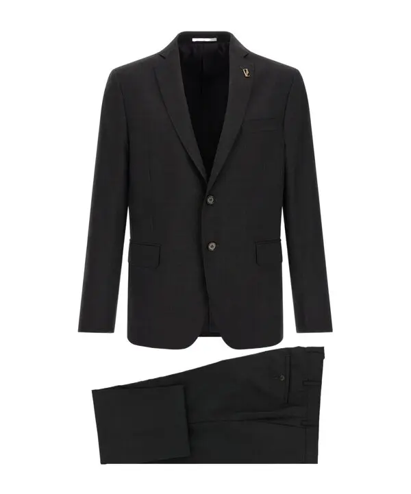 Pal Zileri Long-sleeved Blazer And Trousers Set - Grey
