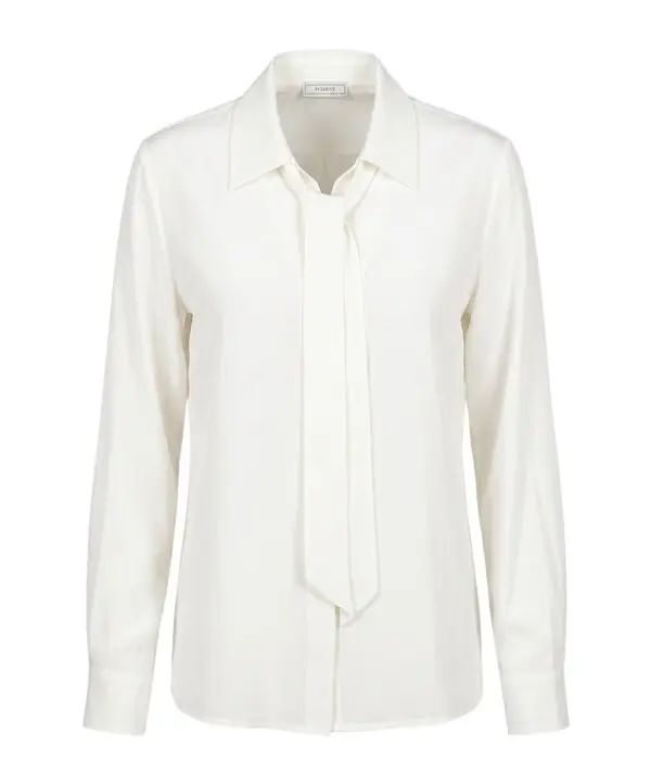 Peserico Tie-neck Satin Shirt - No