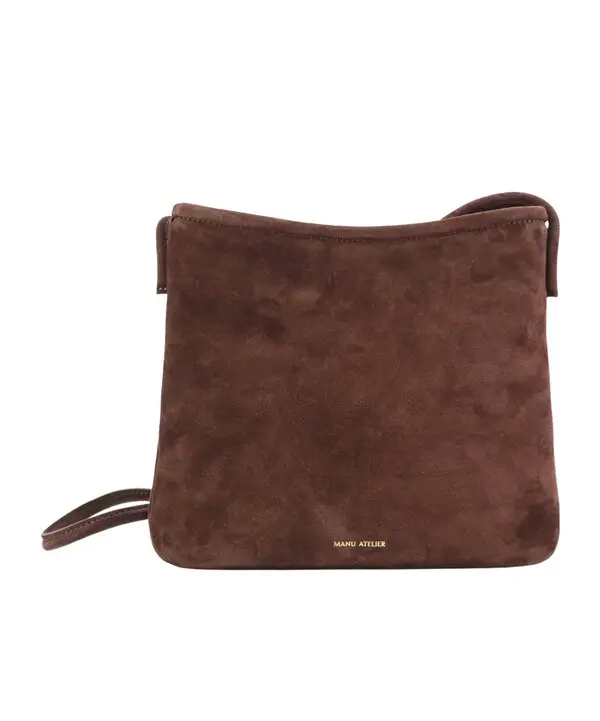 Manu Atelier Logo-embellished Shoulder Bag - Deep Brown