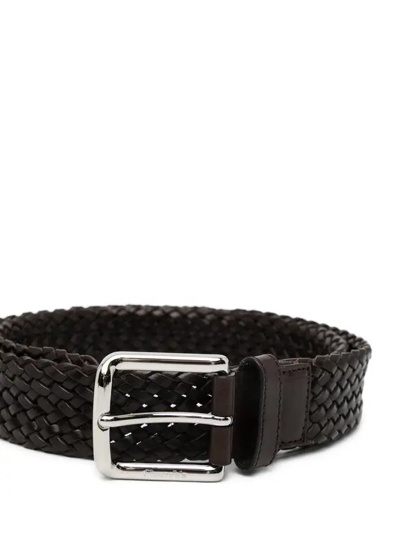 Church's Braided Leather Belt With Metal Buckle