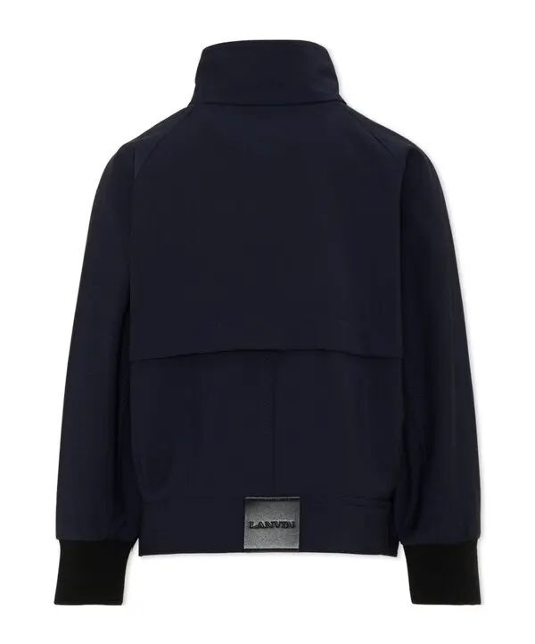 LANVIN Logo-patch Funnel-neck Jacket