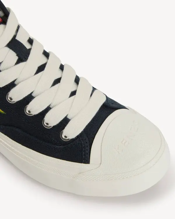 Kenzo Hoshi Embroidered Canvas High Top Sneakers
