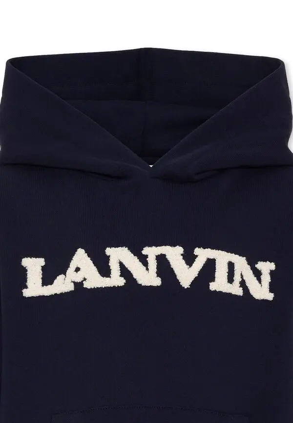 LANVIN Logo-embroidered Hoodie