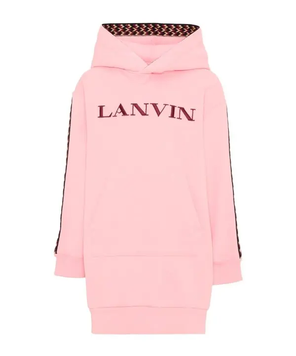 LANVIN Logo-embroidered Hooded Dress