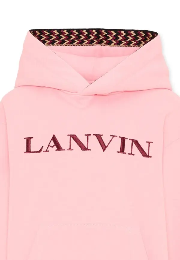 LANVIN Logo-embroidered Hooded Dress