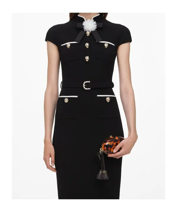 SELF-PORTRAIT Embellished Fitted Dress