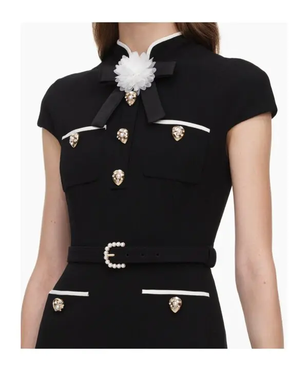 SELF-PORTRAIT Embellished Fitted Dress