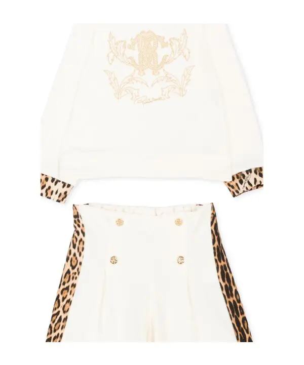 Roberto Cavalli Animal-print Matching Activewear Set