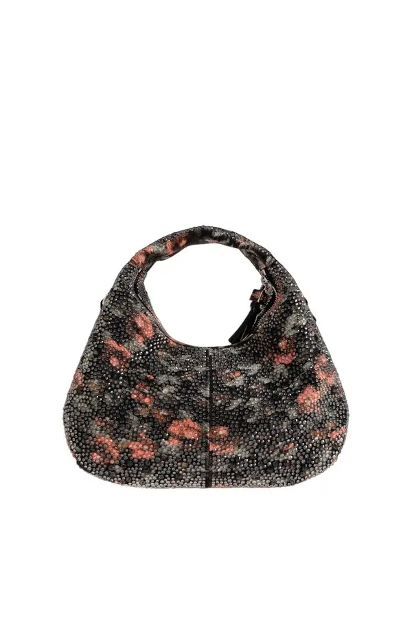 GANNI Beaded Flower Mini Hobo Bag