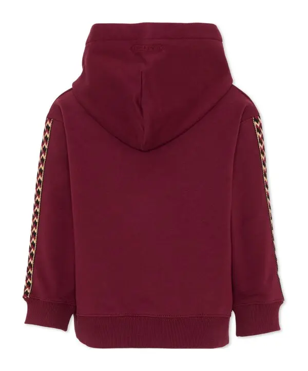 LANVIN Logo-embroidered Herringbone-trim Hoodie