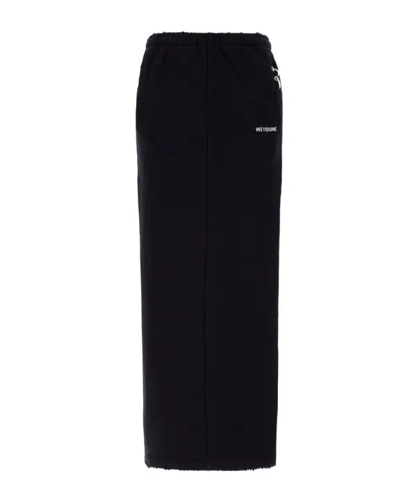 We11Done Embroidered-logo Maxi Skirt