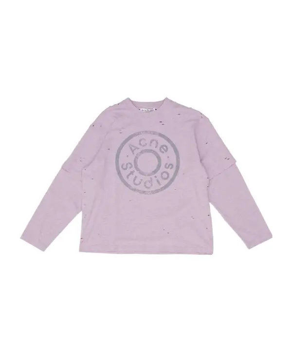 Acne Studios Logo Printed T-shirt - Pink
