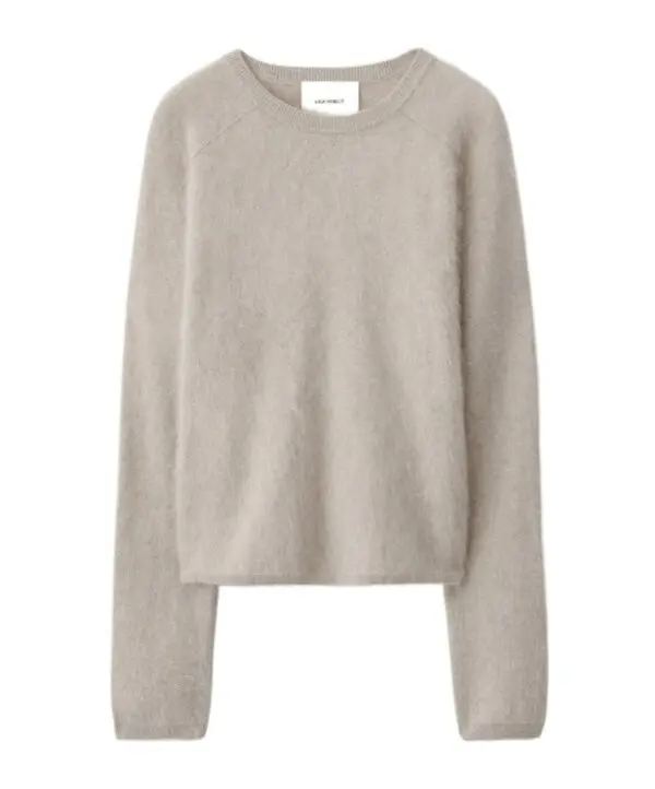 LISA YANG Lexia Cropped Sweater - Nude