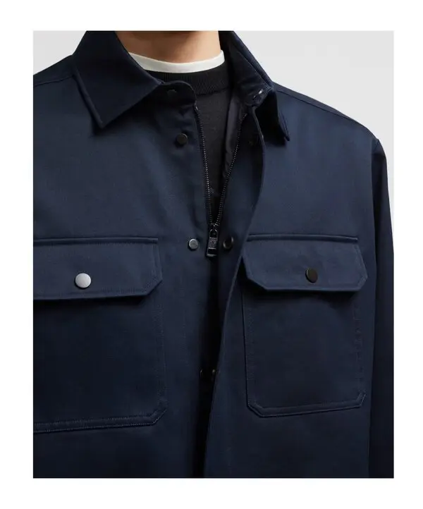 Moncler Collared Long-sleeve Shirt