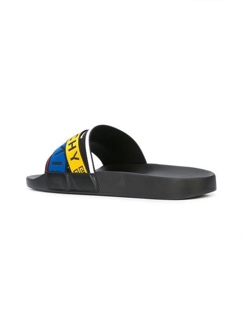 Givenchy Logo Multicolored Ankle Strap Sandals