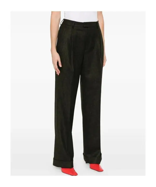 BERWICH Pleated Cuffed Trousers