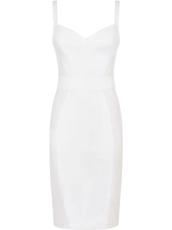 Dolce & Gabbana Lace Panel Corset Dress - White