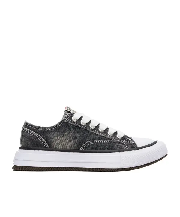 Mihara Yasuhiro Yucca Og Sole Bleach-wash Casual Sneakers - Black