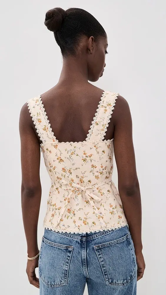 REFORMATION Viola Linen Top