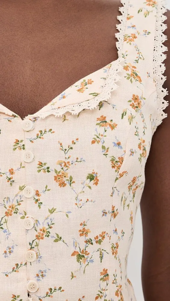 REFORMATION Viola Linen Top