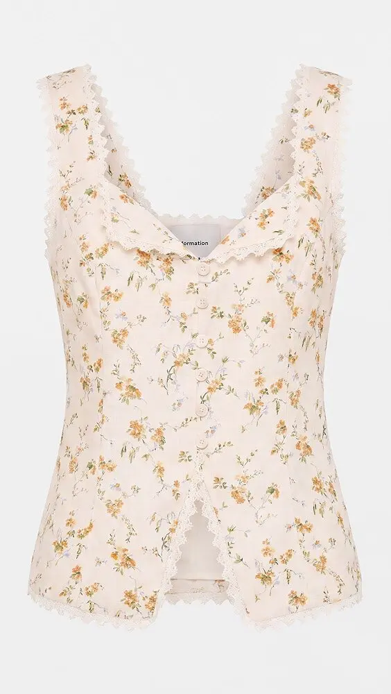 REFORMATION Viola Linen Top