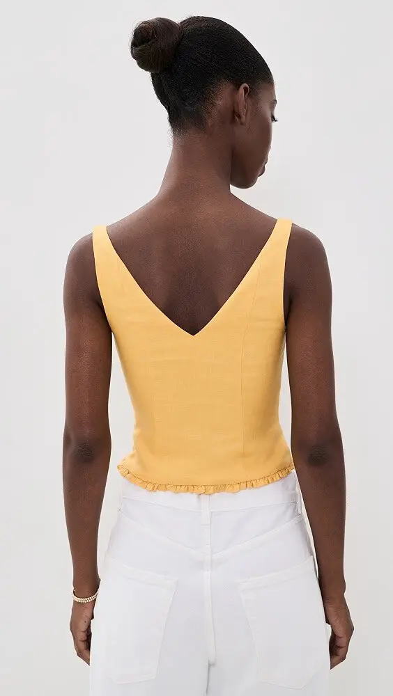 REFORMATION Flicka Linen Top