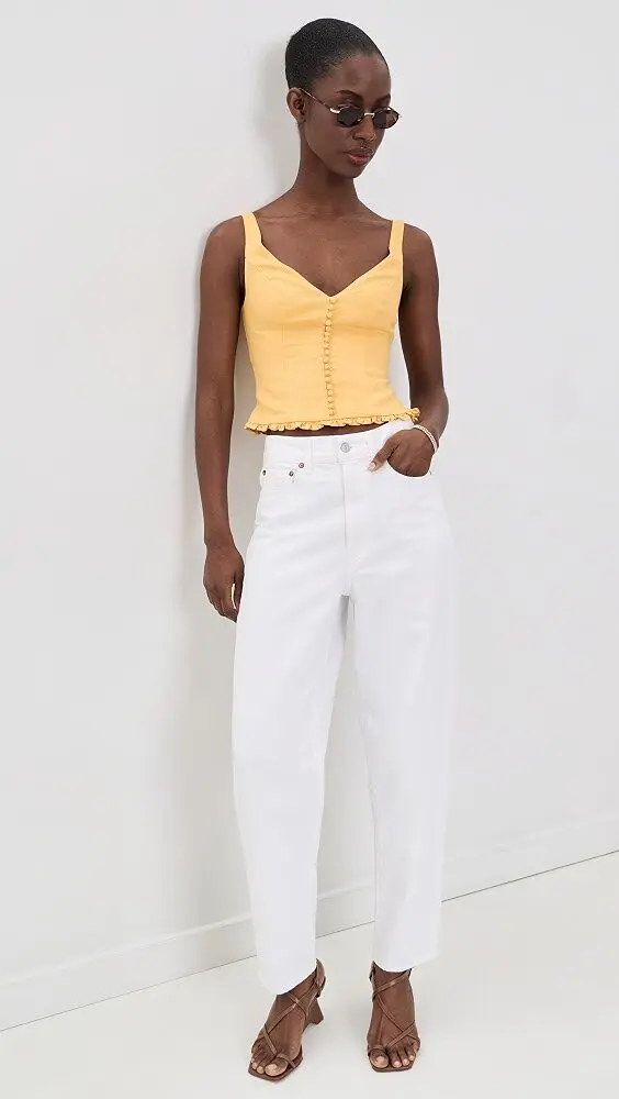 REFORMATION Flicka Linen Top