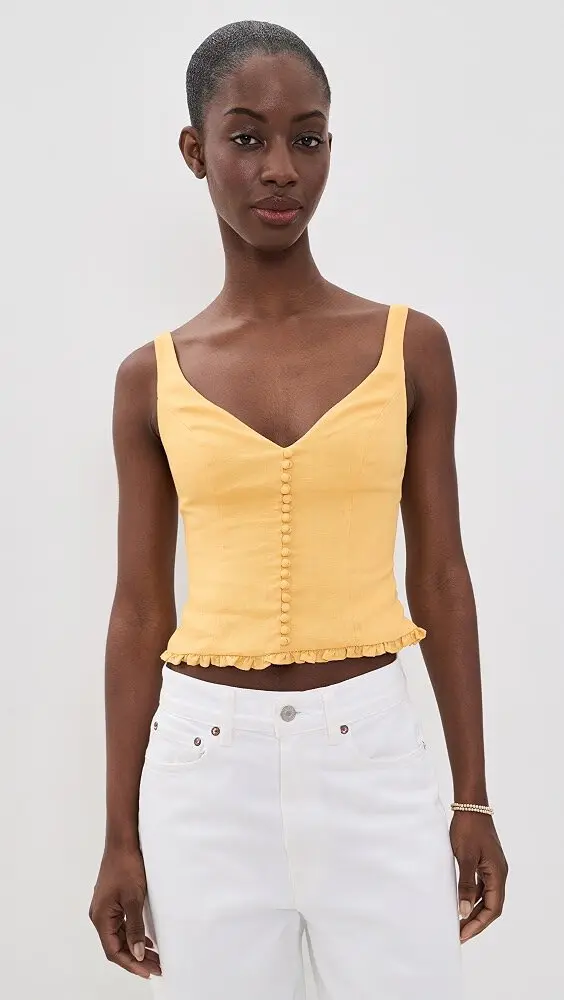 REFORMATION Flicka Linen Top