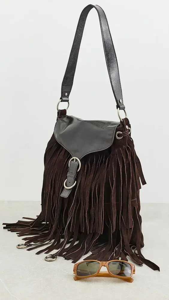 Shopbop Saint Laurent Suede Saint Shoulder Bag